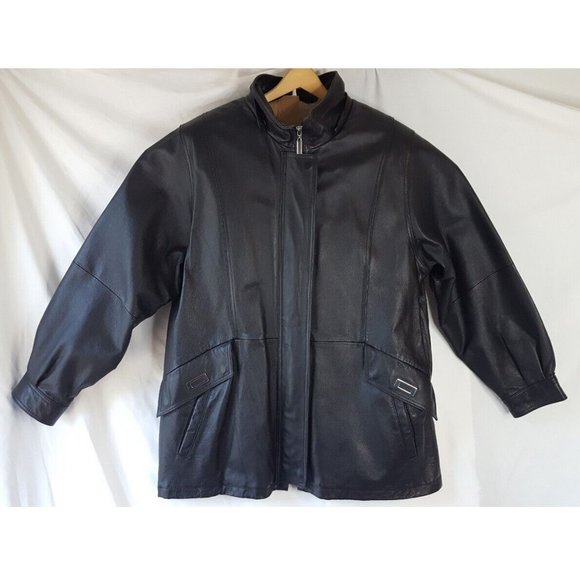 croft & barrow | Jackets & Coats | Mens Croft Barrow Black Leather Coat ...